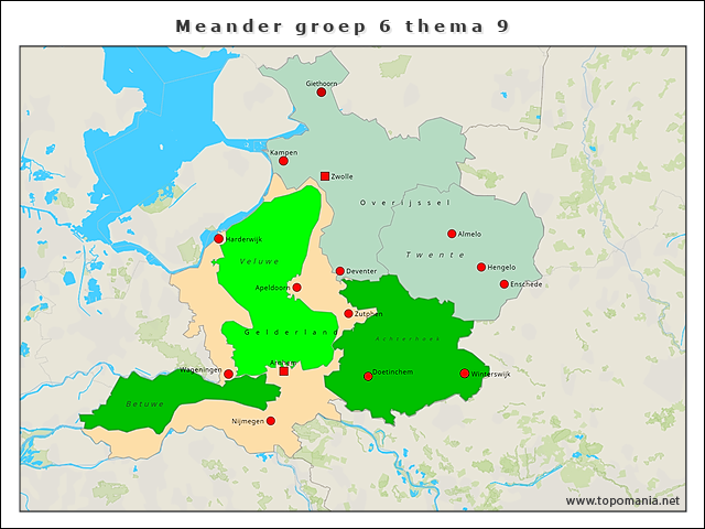 Topografie Meander groep 6 thema 9 | www.topomania.net
