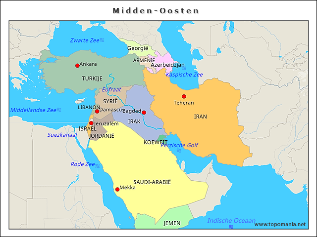 Geography Midden-Oosten | www.topomania.net