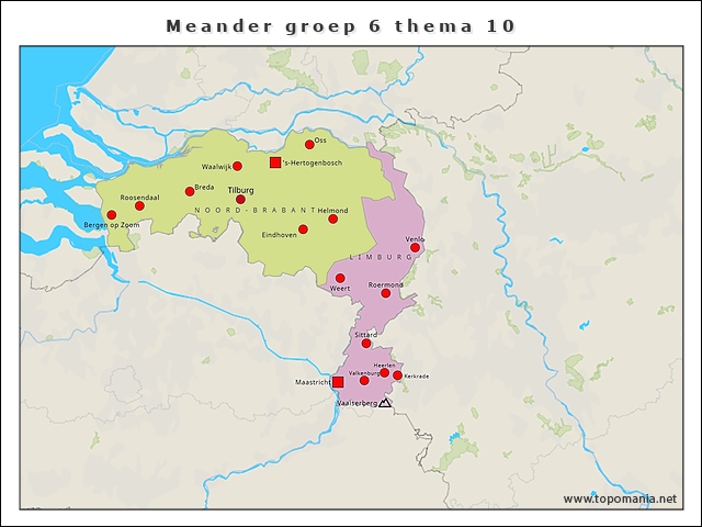 Topografie Meander groep 6 thema 10 | www.topomania.net