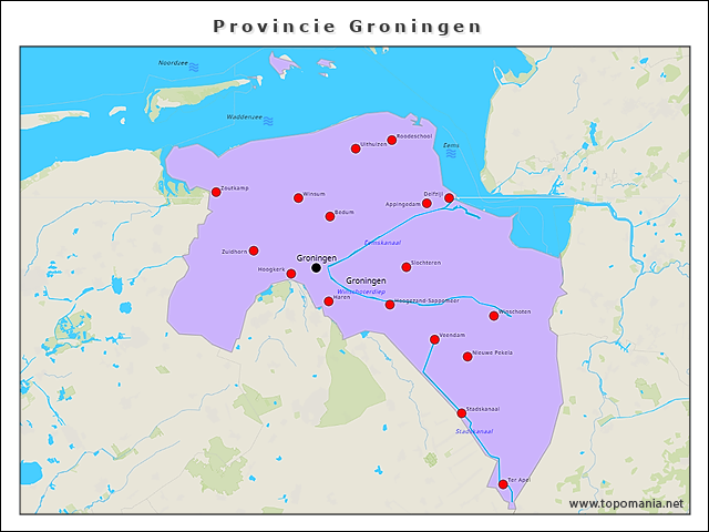 Geography Provincie Groningen | www.topomania.net