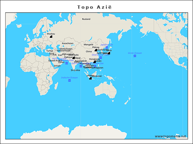 Topografie Topo Azië | www.topomania.net