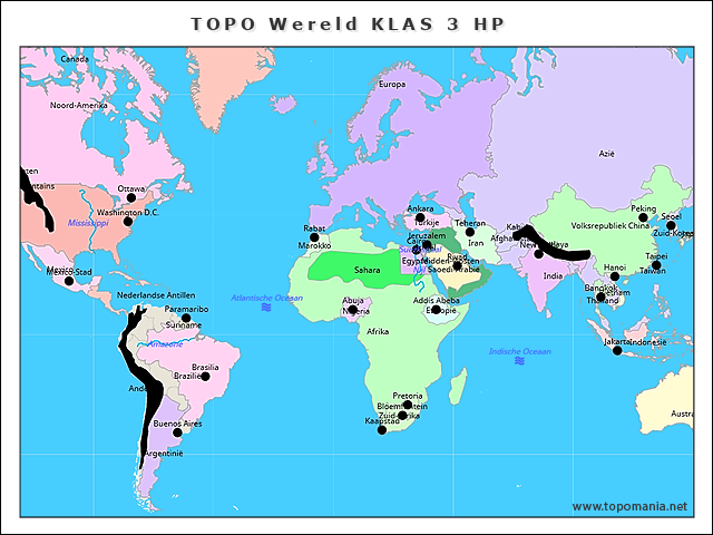 Topografie TOPO Wereld KLAS 3 HP | www.topomania.net