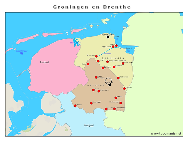 Geography Groningen en Drenthe | www.topomania.net
