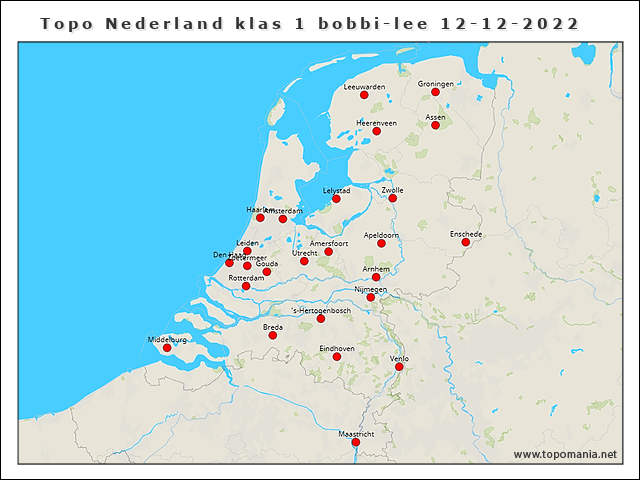 Topografie Topo Nederland klas 1 bobbi-lee 12-12-2022 | www.topomania.net