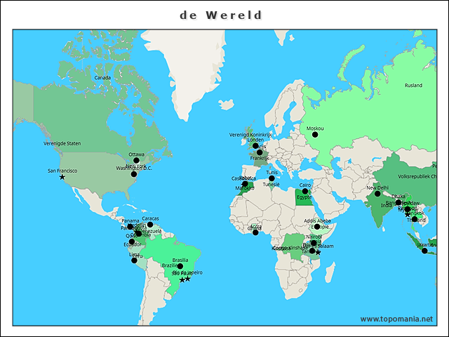 Topografie de Wereld | www.topomania.net