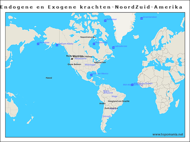 Topografie Endogene en Exogene krachten-NoordZuid-Amerika | www ...