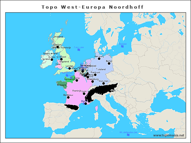 Topografie Topo West-Europa Noordhoff | www.topomania.net