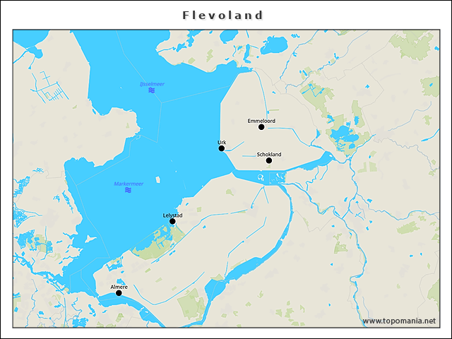 Topografie Flevoland | www.topomania.net