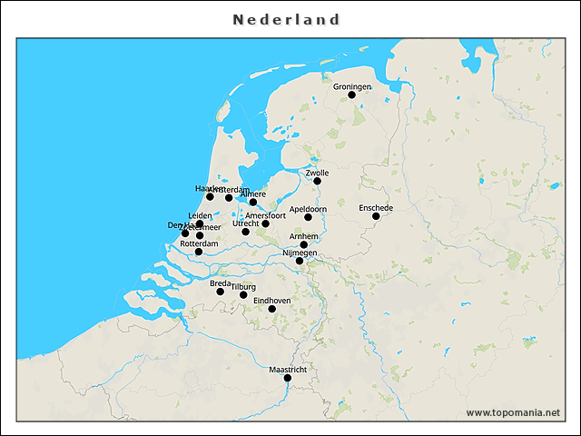 Topografie Nederland | www.topomania.net