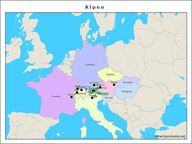 Topografie Alpen | www.topomania.net