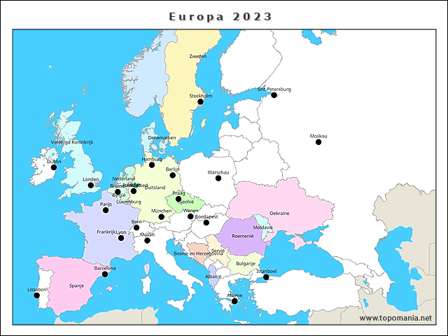 Topografie Europa 2023 | www.topomania.net