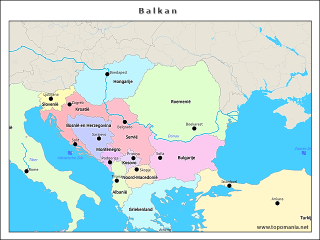Topografie Balkan | www.topomania.net