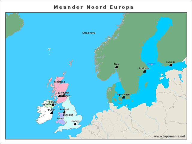 Topografie Meander Noord Europa | www.topomania.net