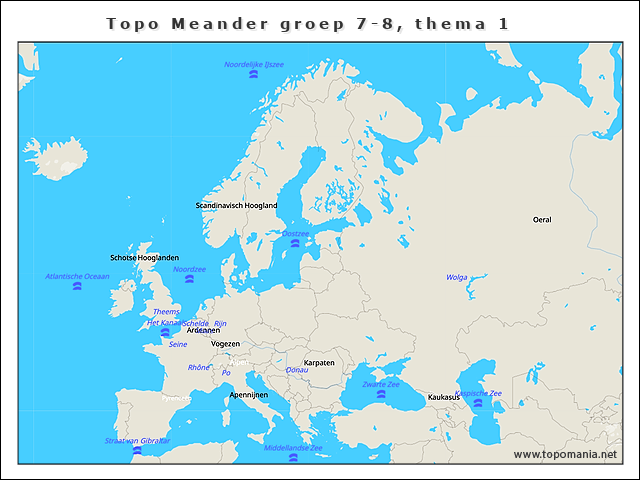 Topografie Topo Meander groep 7-8, thema 1 | www.topomania.net