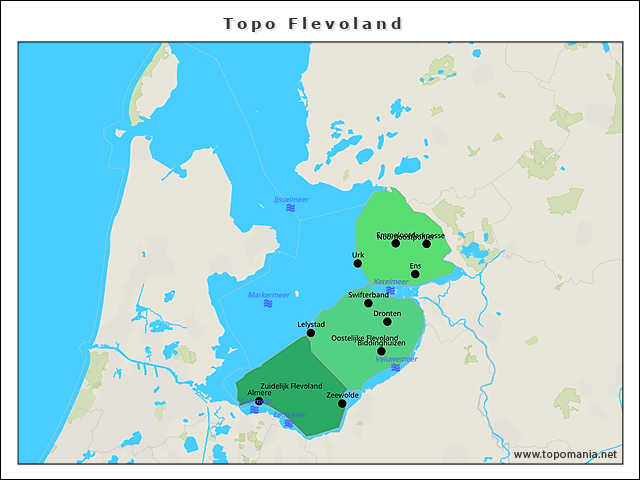 Topografie Topo Flevoland | www.topomania.net