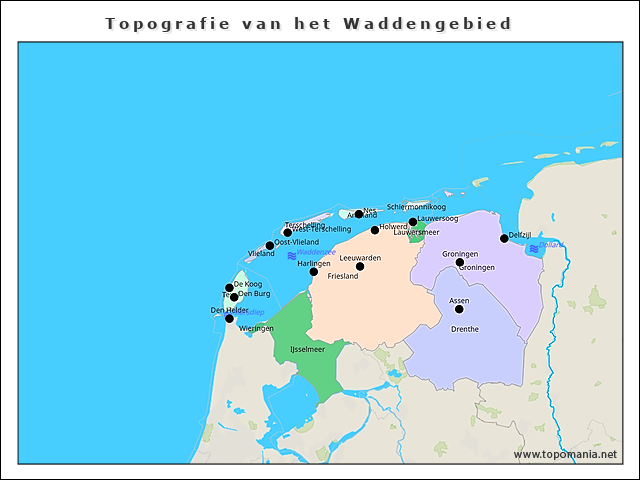 Topografie Topografie van het Waddengebied | www.topomania.net