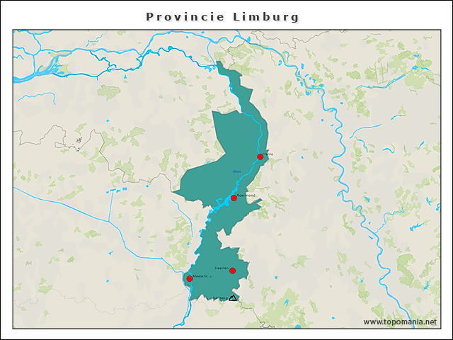 Geography Provincie Limburg | www.topomania.net