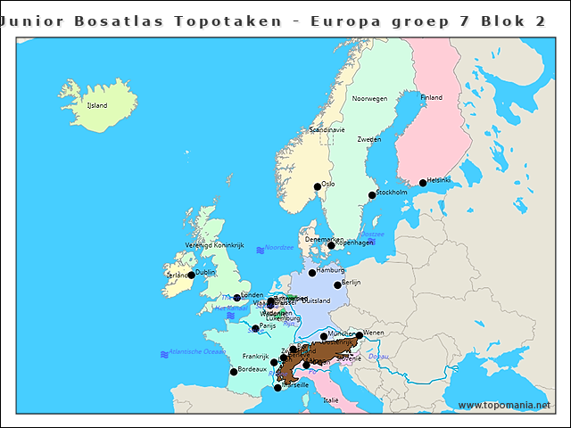 Topografie Junior Bosatlas Topotaken - Europa groep 7 Blok 2 | www ...