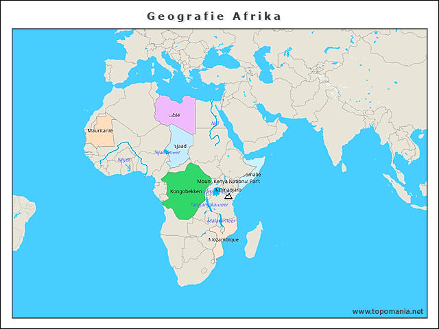 Topografie Geografie Afrika | www.topomania.net