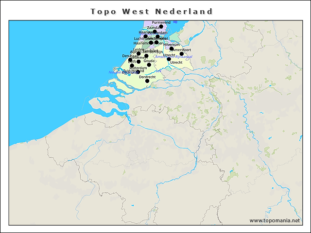 Topografie Topo West Nederland | www.topomania.net