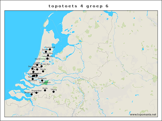Topografie topotoets 4 groep 6 | www.topomania.net