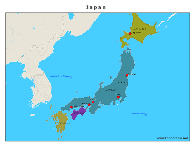 Topografie Japan | www.topomania.net