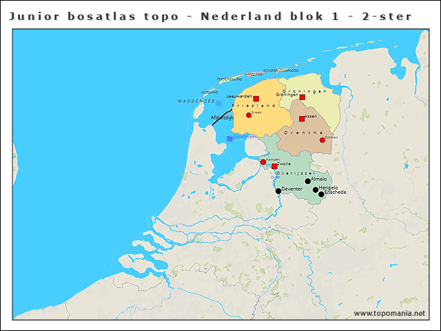 Topografie Junior bosatlas topo - Nederland blok 1 - 2-ster | www ...