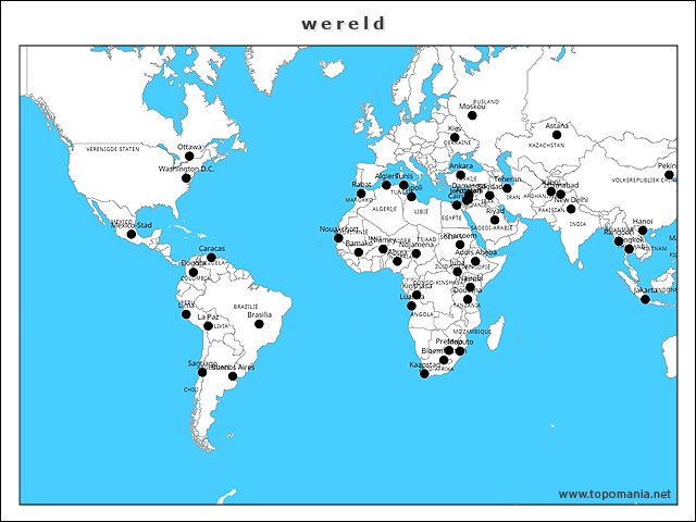 Topografie wereld | www.topomania.net