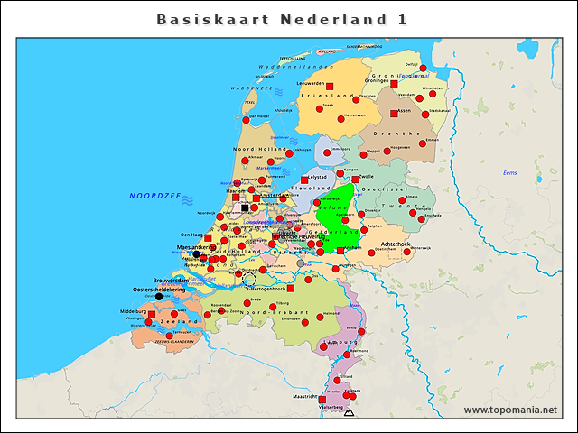 Topografie Basiskaart Nederland 1 | www.topomania.net