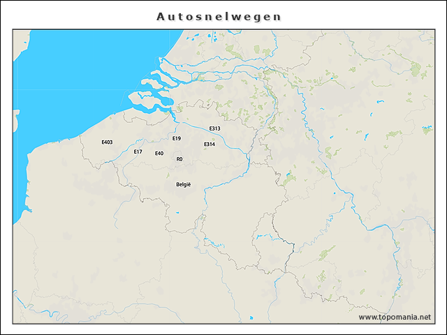 Topografie Autosnelwegen | www.topomania.net