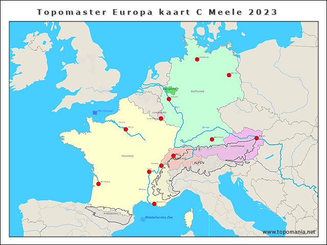 Topografie Topomaster Europa kaart C Meele 2023 | www.topomania.net