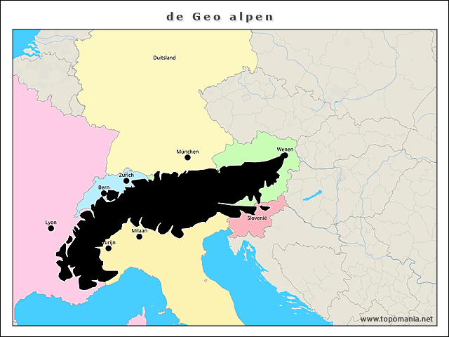 Topografie de Geo Alpen | www.topomania.net