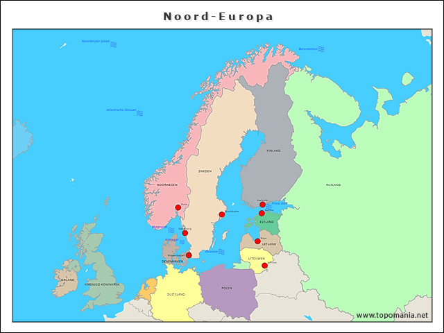 Geography Noord-Europa | www.topomania.net