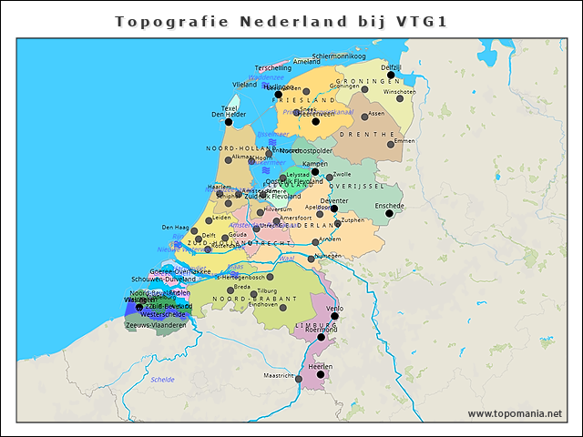 Topografie Topografie Nederland bij VTG1 | www.topomania.net
