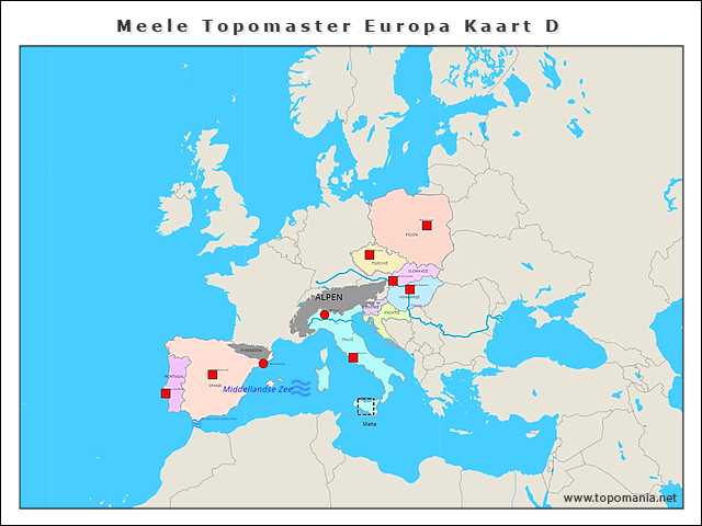 Topografie Meele Topomaster Europa Kaart D | www.topomania.net