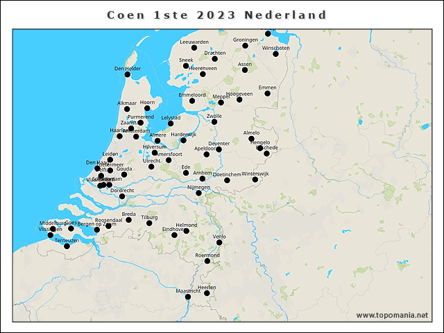 Topografie Coen 1ste 2023 Nederland | www.topomania.net