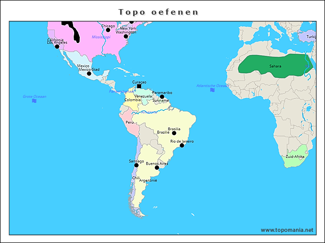 Topografie Topo oefenen | www.topomania.net