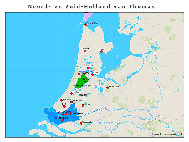 Topografie Noord- en Zuid-Holland van Thomas | www.topomania.net