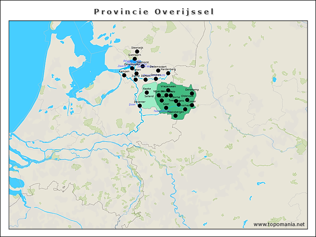 Topografie Provincie Overijssel | www.topomania.net