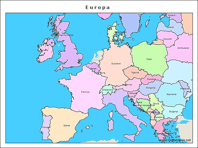 Topografie Europa | www.topomania.net