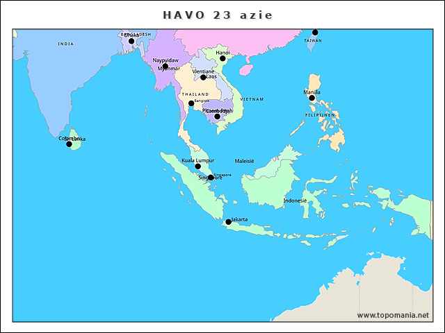Topografie HAVO 23 azie | www.topomania.net