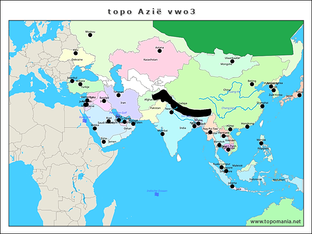 Topografie topo Azië vwo3 | www.topomania.net
