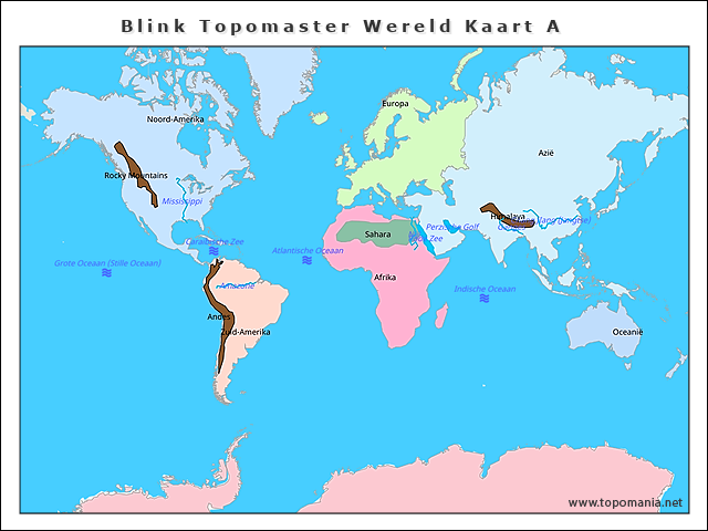 Topografie Blink Topomaster Wereld Kaart A-kopie | www.topomania.net