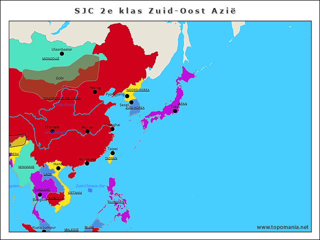 Topografie SJC 2e klas Zuid-Oost Azië | www.topomania.net