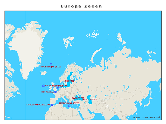 Topografie Europa Zeeen | www.topomania.net