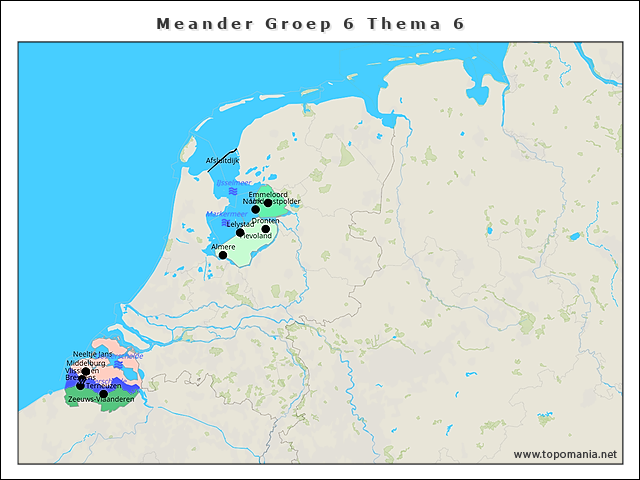Topografie Meander Groep 6 Thema 6 | www.topomania.net
