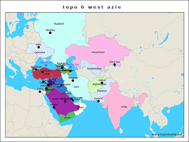 Topografie topo 6 west azie | www.topomania.net