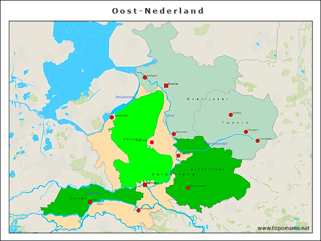 Topografie Zevensprong Groep 6 Oost-Nederland | www.topomania.net