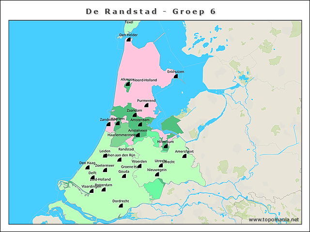 Topografie De Randstad - Groep 6 | www.topomania.net