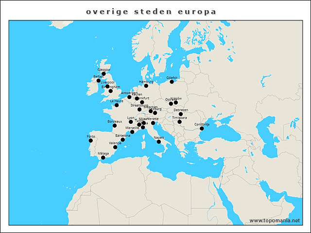 Topografie overige steden europa | www.topomania.net